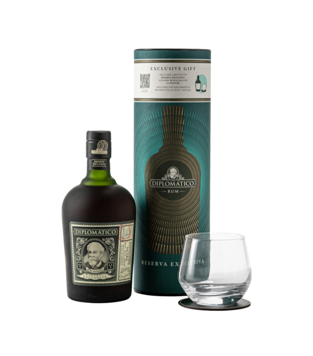 Diplomatico Reserva Exclusiva Rum 70cl with Glass and Canister ...